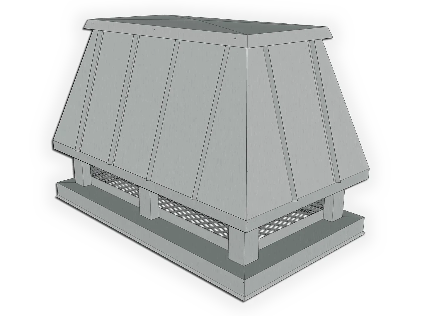 Standing Seam Roof Chimney Cap / Shroud | KM Sheet Metal